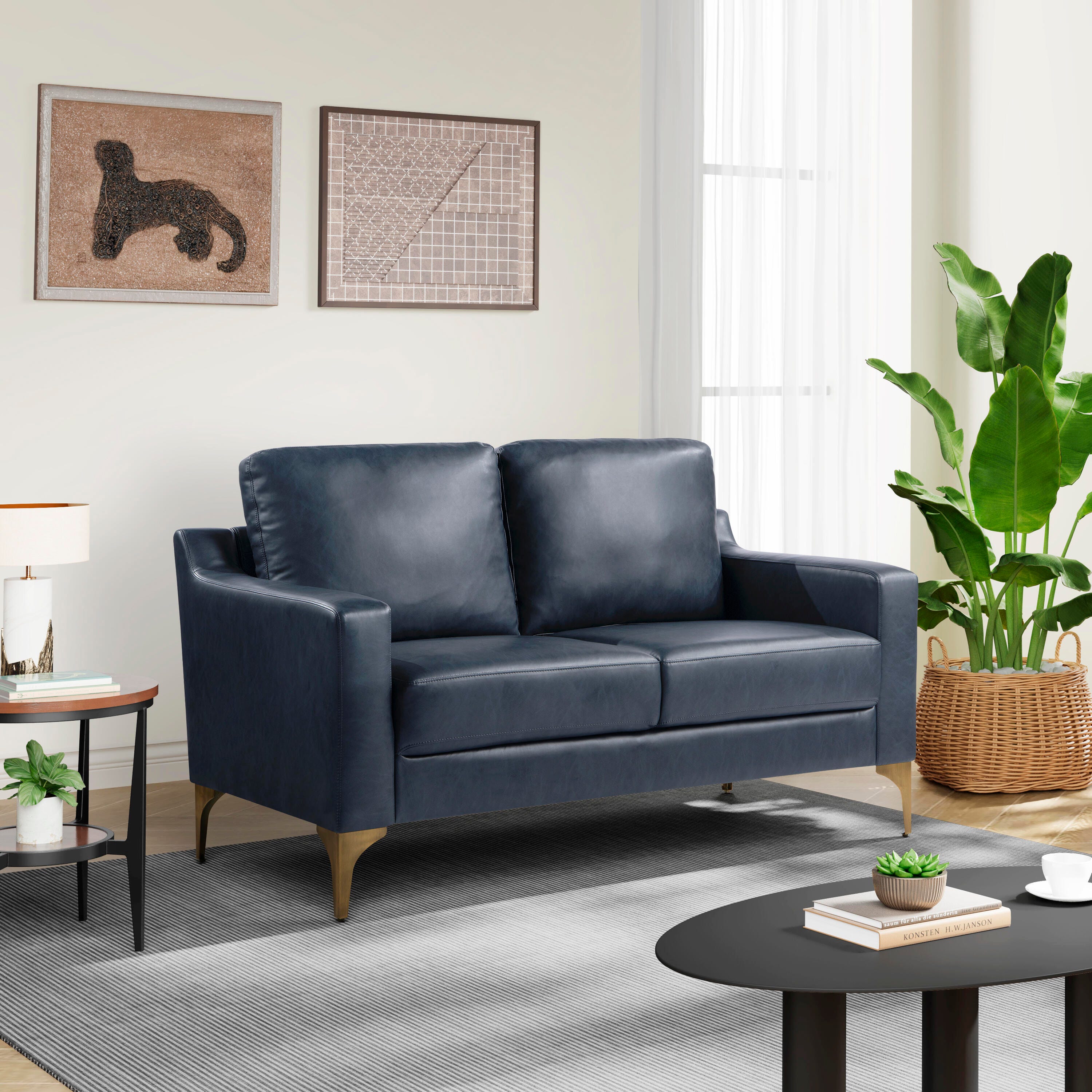 Click here for Serta Flagstaff Loveseat  Navy prices