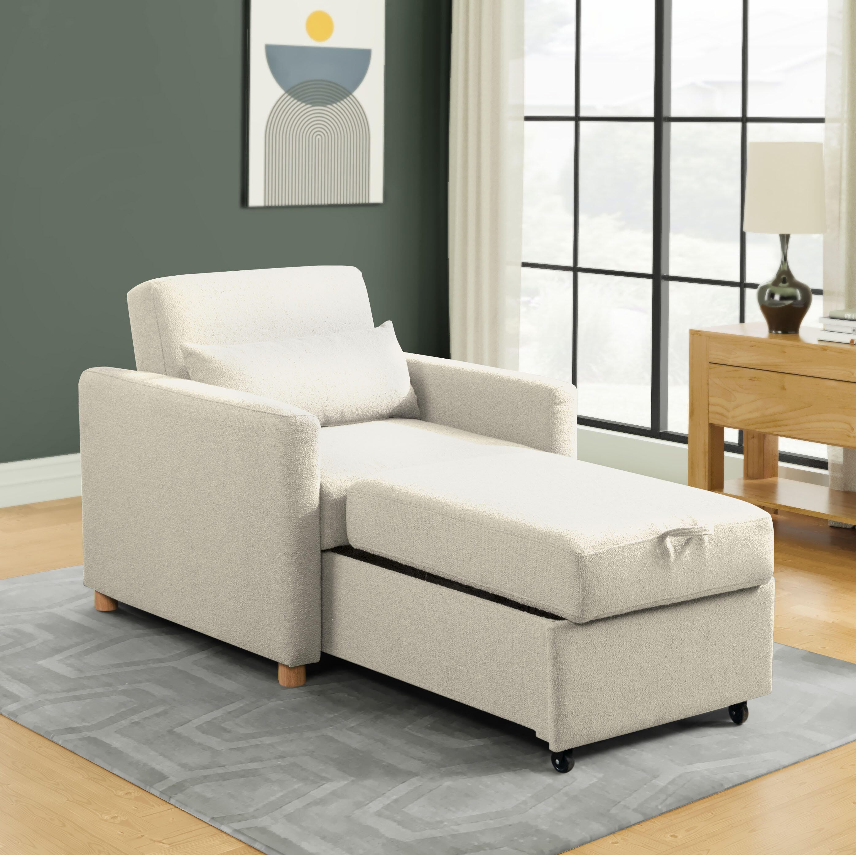 Click here for Serta Connor Single Sleeper Chair  Ivory prices