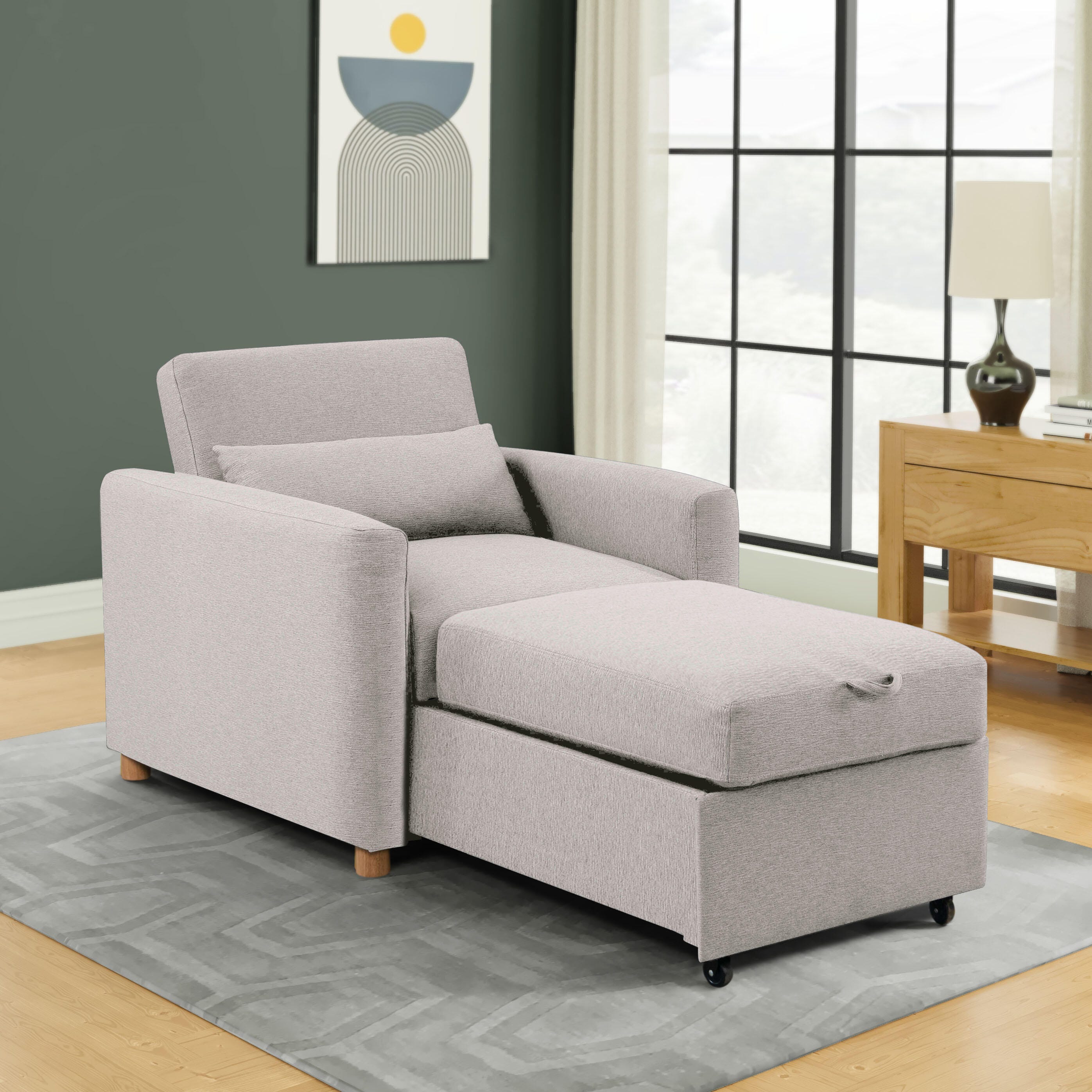 Click here for Serta Connor Single Sleeper Chair  Light Gray prices