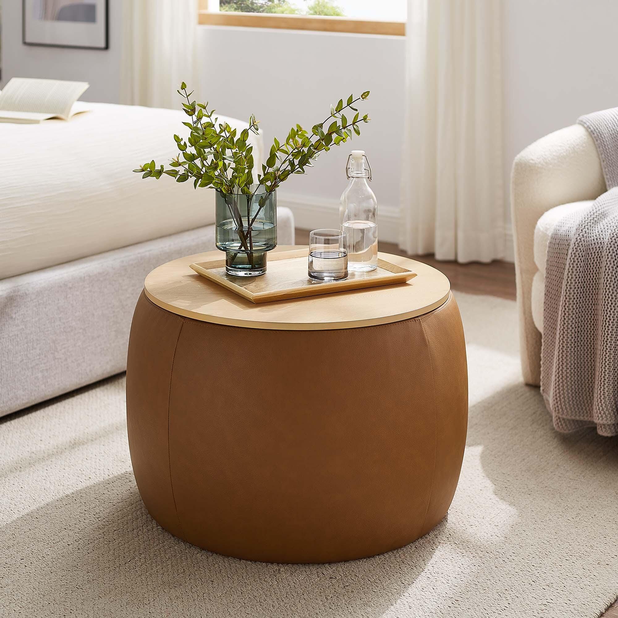 Click here for Modway Perla Aesthetic Ottoman with Storage  Tan prices