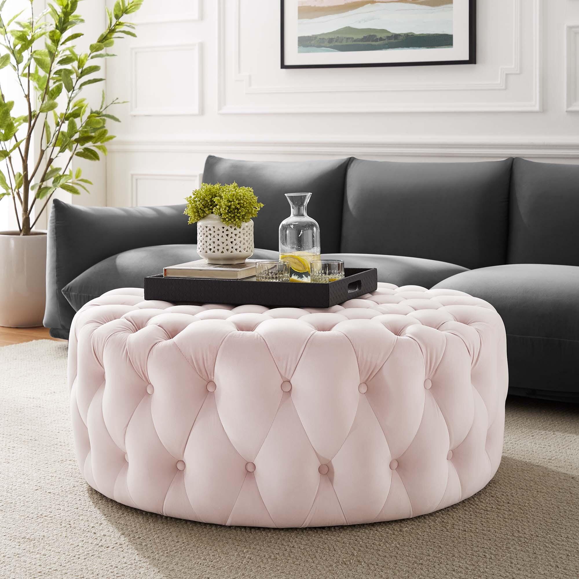 Click here for Modway Amour Ottoman  Pink prices