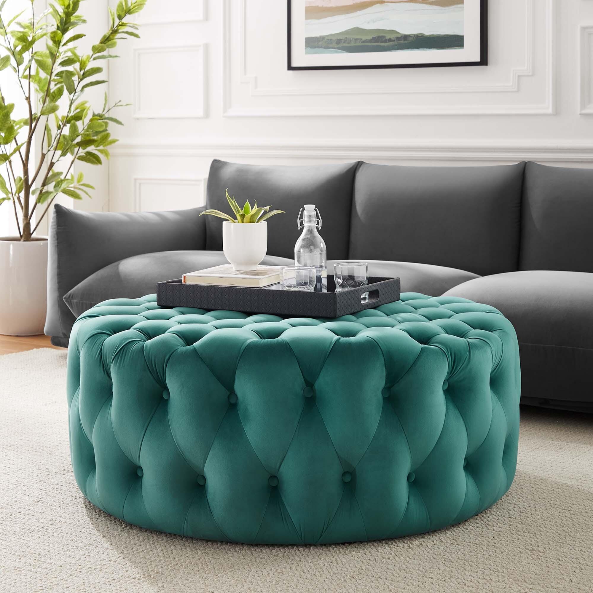 Click here for Modway Amour Ottoman  Teal prices