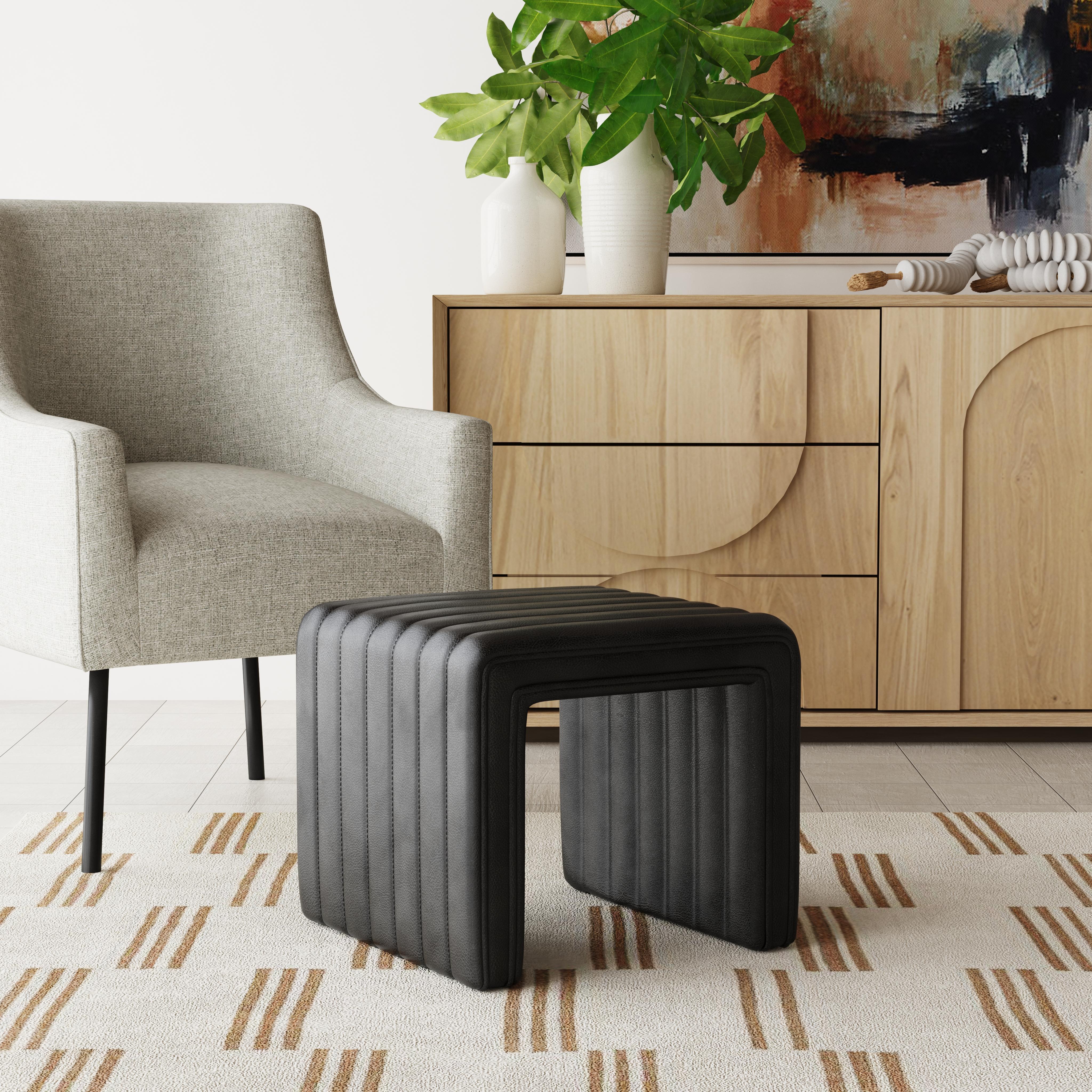 Click here for Homepop Modern Ottoman  Black prices