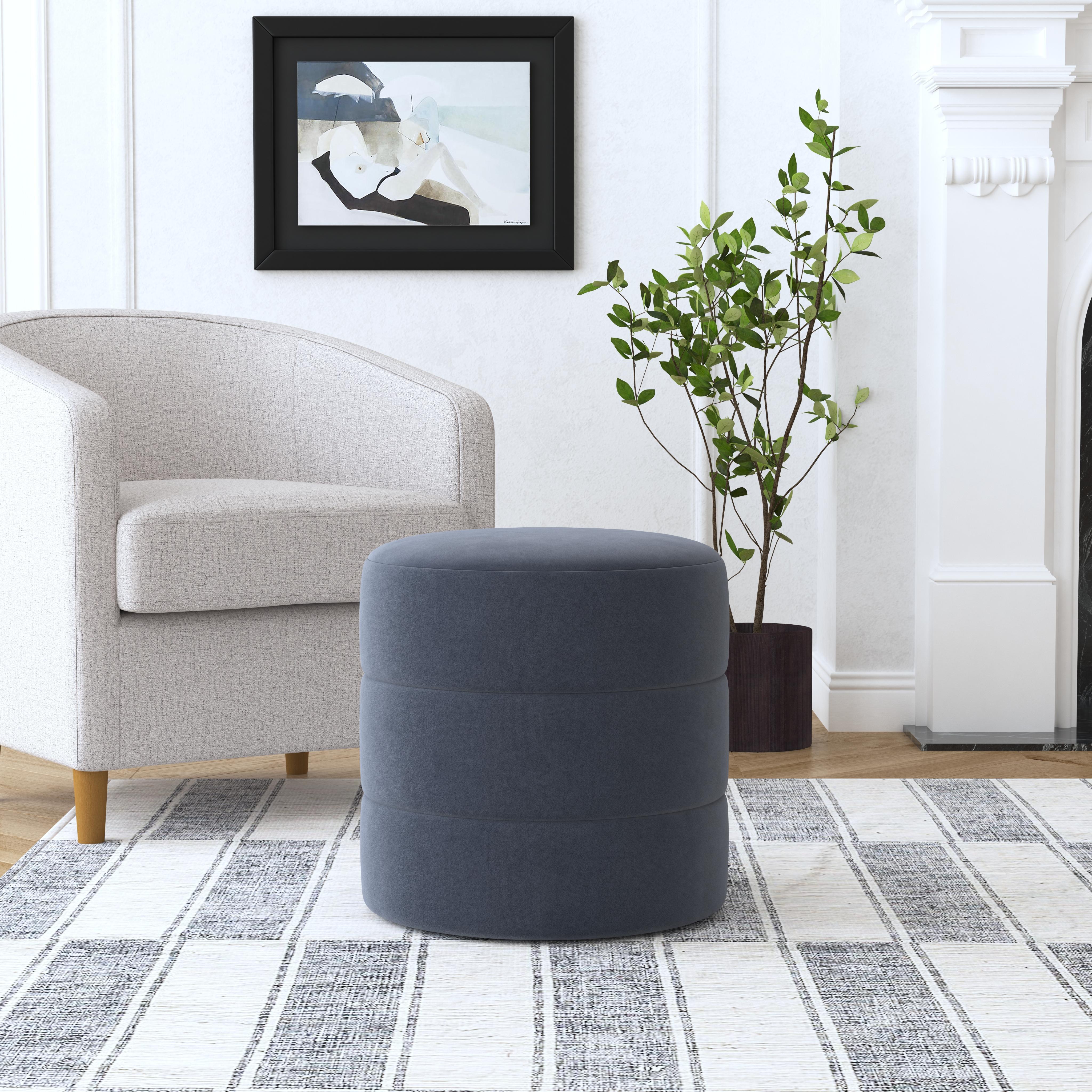 Click here for Homepop Ottoman  Blue prices
