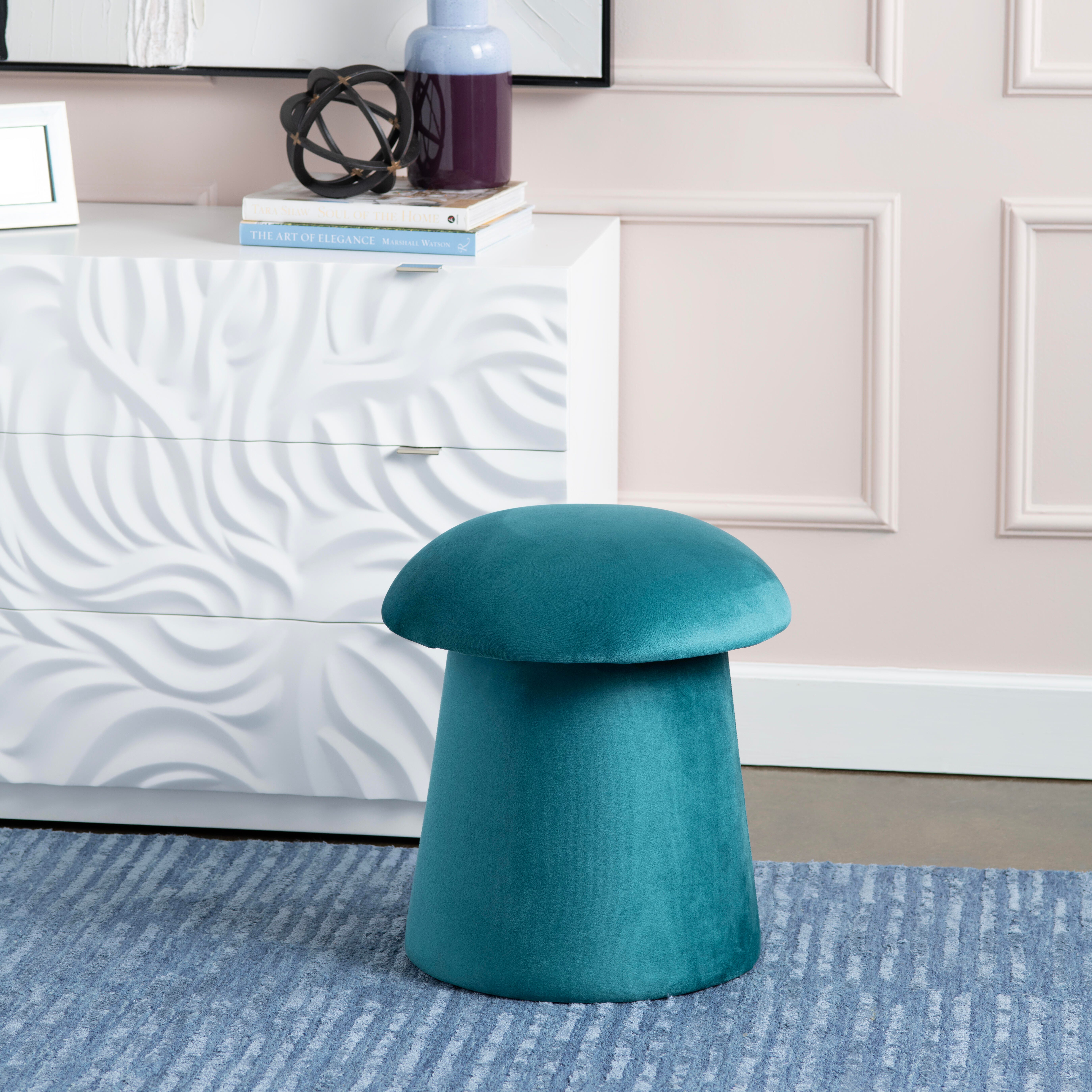 Click here for Evolution Tall Mushroom Ottoman with Storage  Teal prices
