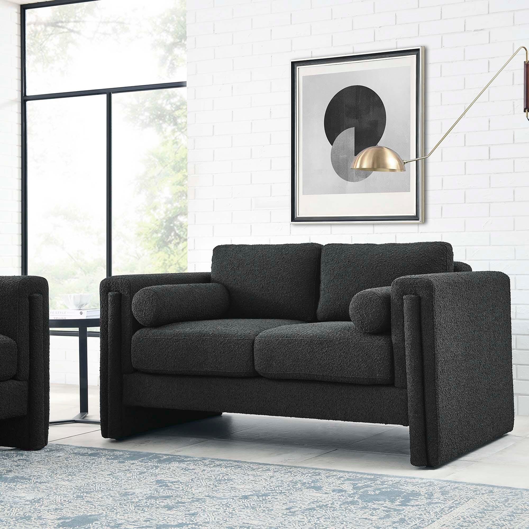 Click here for Modway Visible Solid Loveseat  Black prices