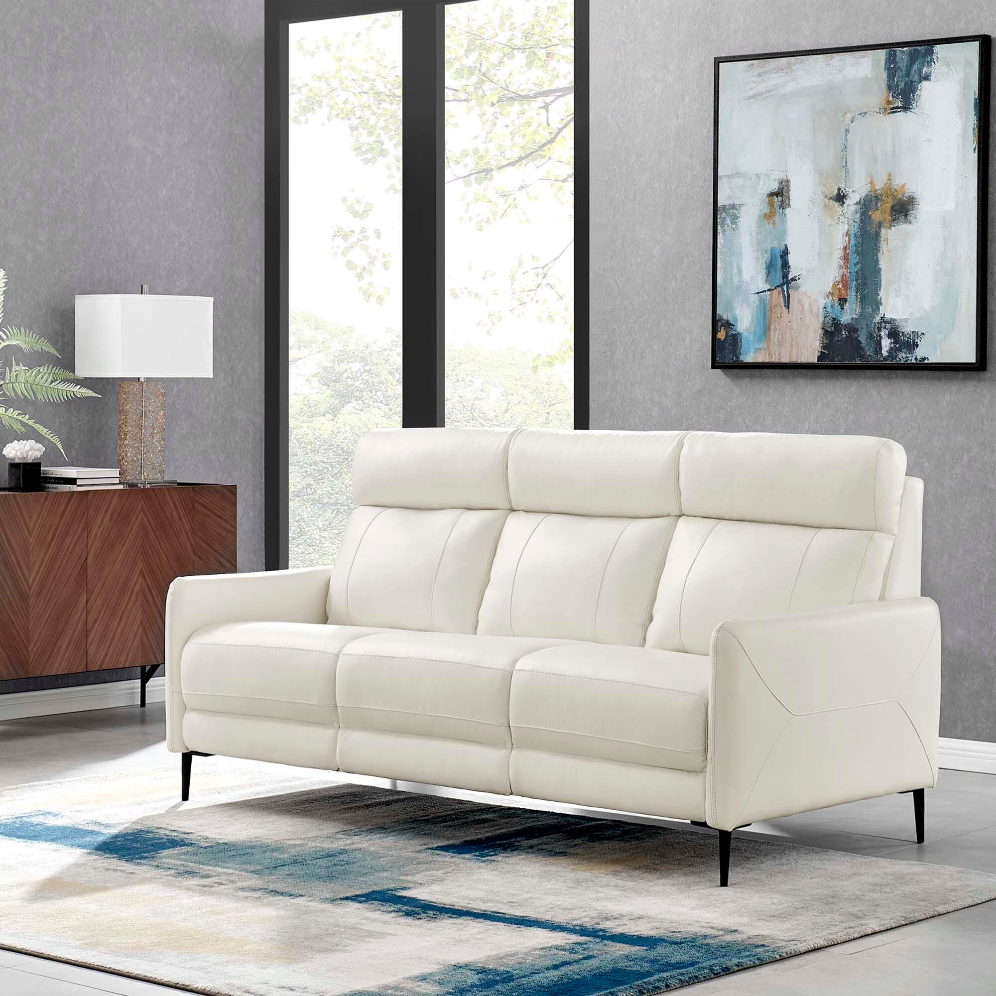 Click here for Modway Huxley Leather Sofa  White prices