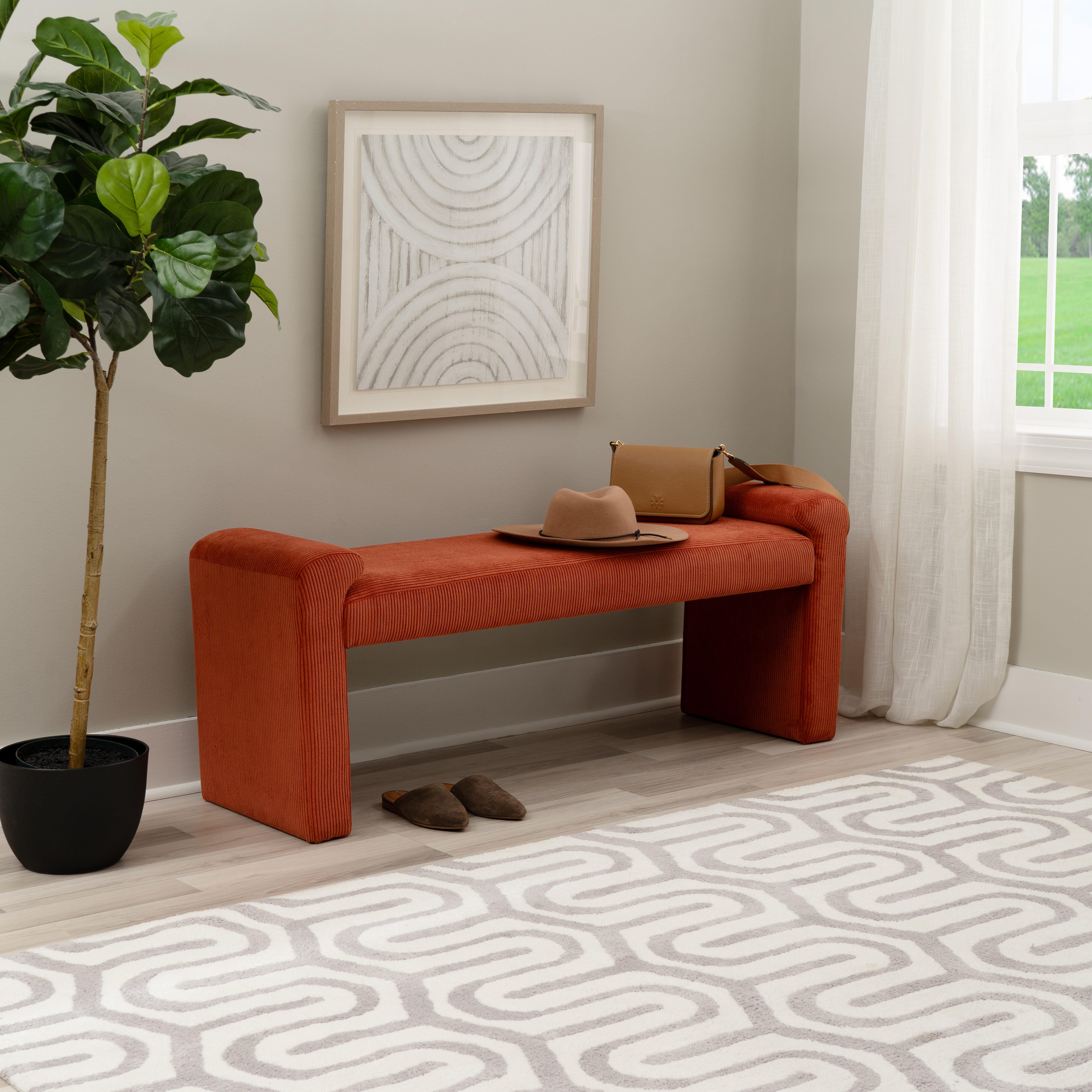 Click here for Linon Indoor Bench  Rust prices