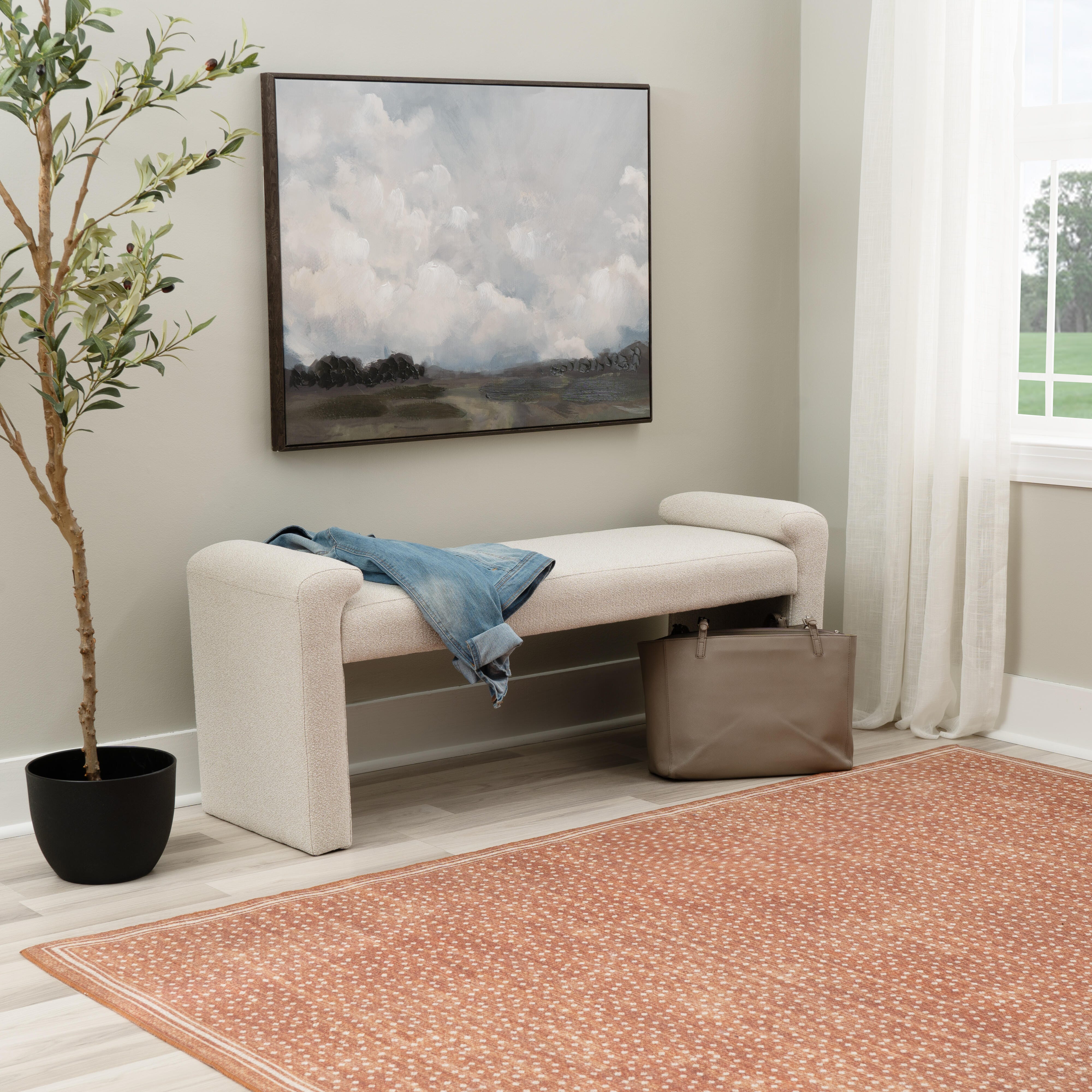 Click here for Linon Bench  Tan prices