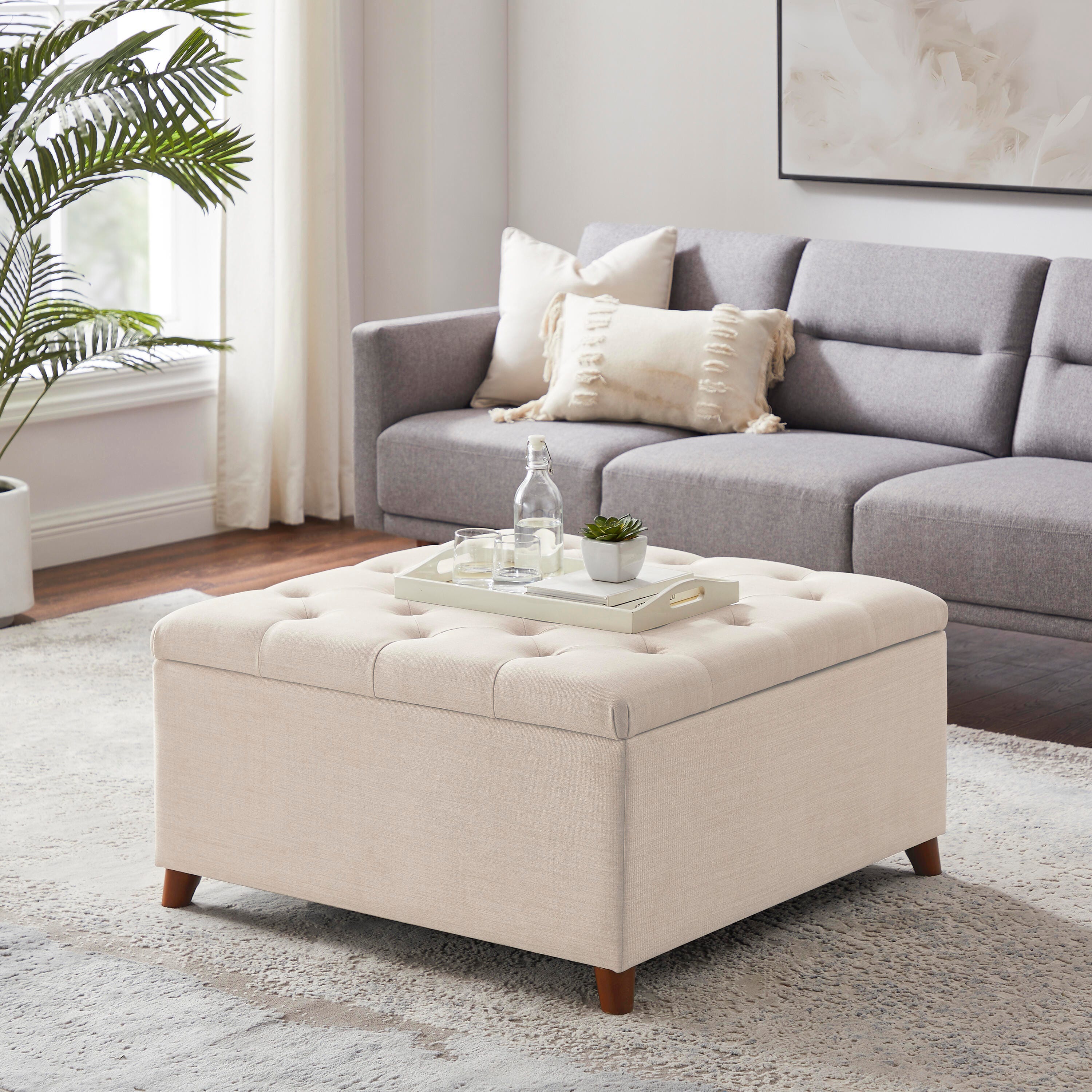 Click here for Linon Ottoman with Storage  Natural prices
