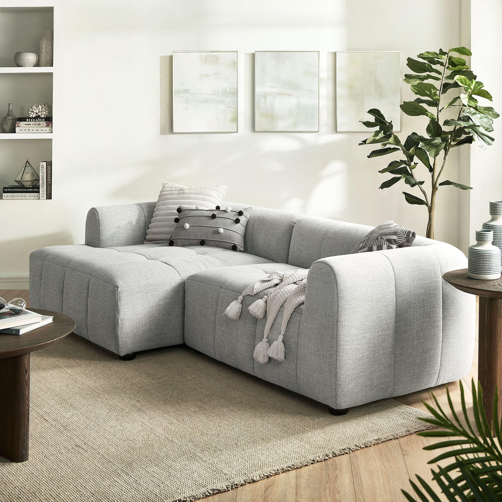Click here for Modway Liana 2-Piece Sectional with Chaise  Pewter prices