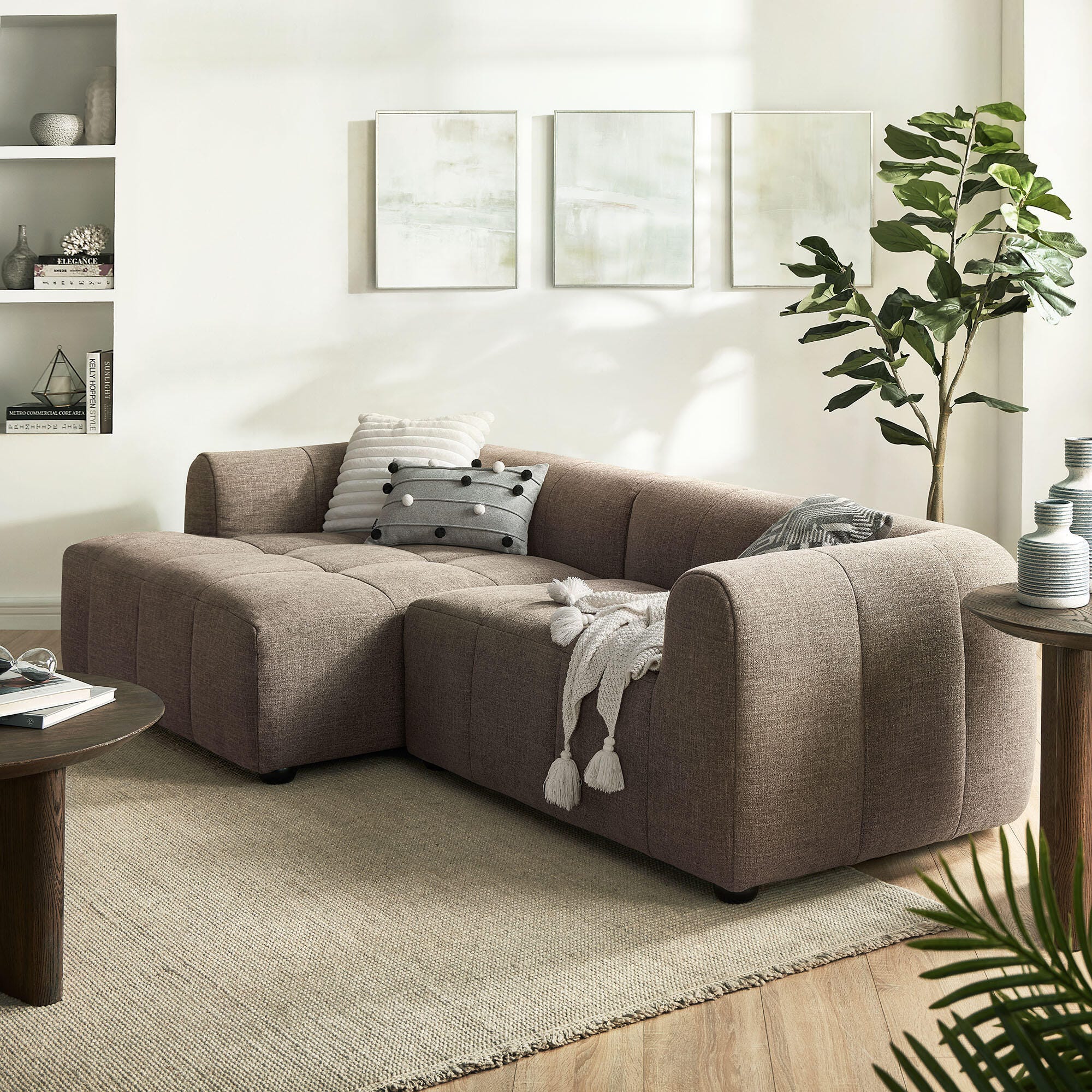 Click here for Modway Liana 2-Piece Sectional with Chaise  Mocha prices