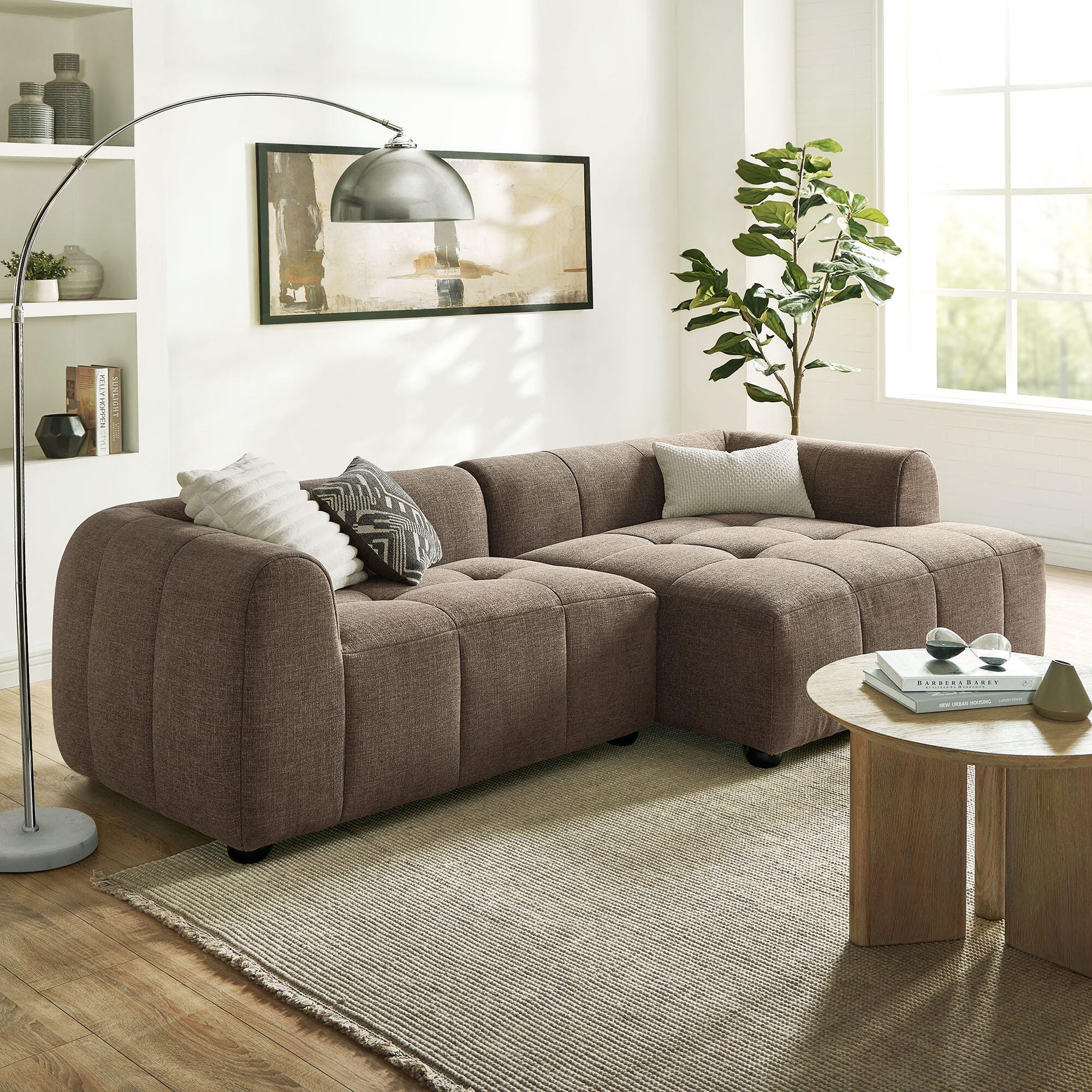 Click here for Modway Liana 2-Piece Sectional with Chaise  Mocha prices