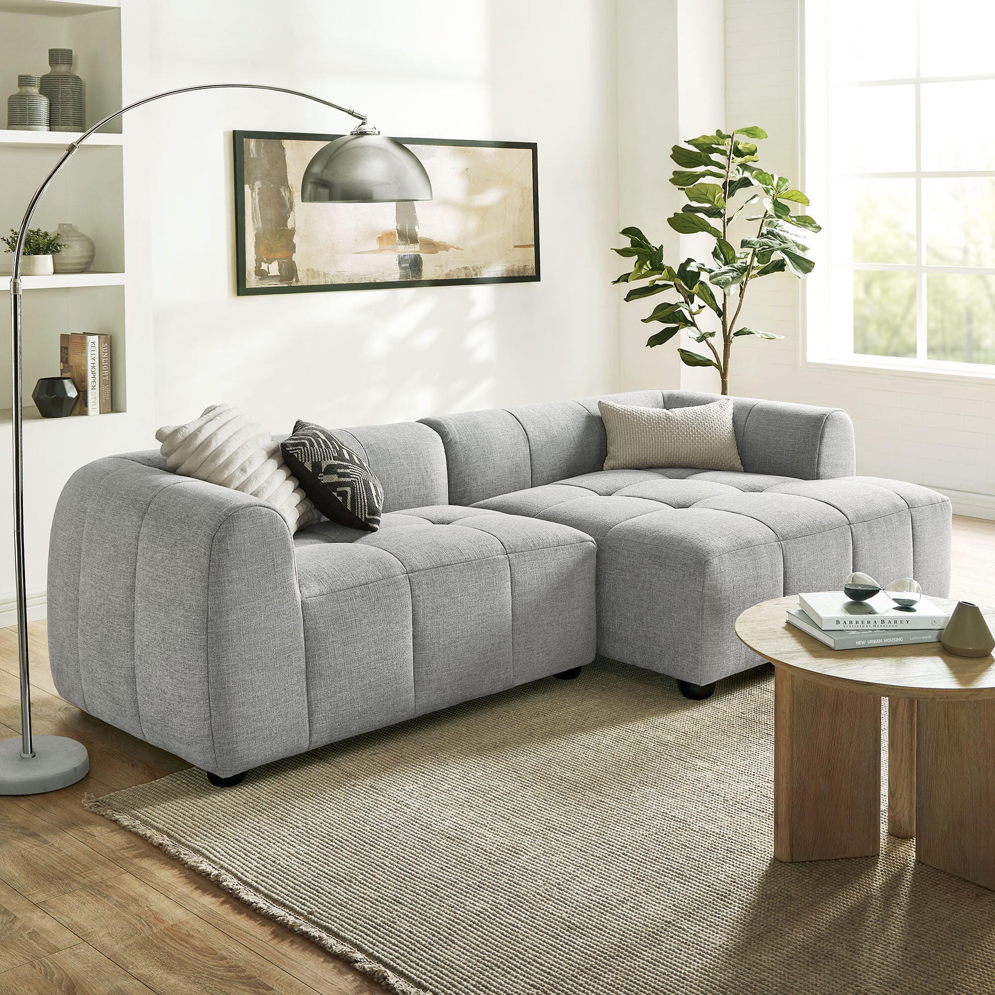 Click here for Modway Liana 2-Piece Sectional with Chaise  Pewter prices