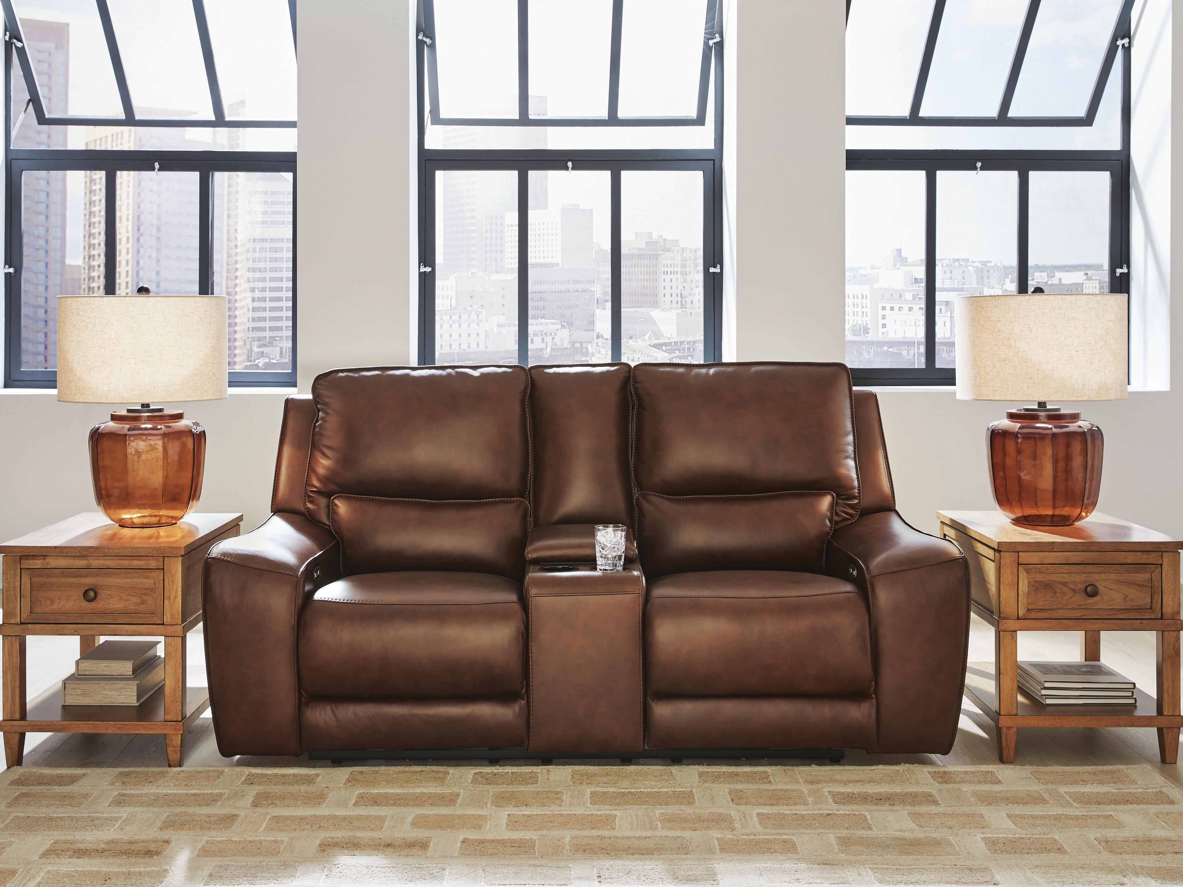 Click here for Silverbrooke Dual Power Reclining Leather Loveseat... prices