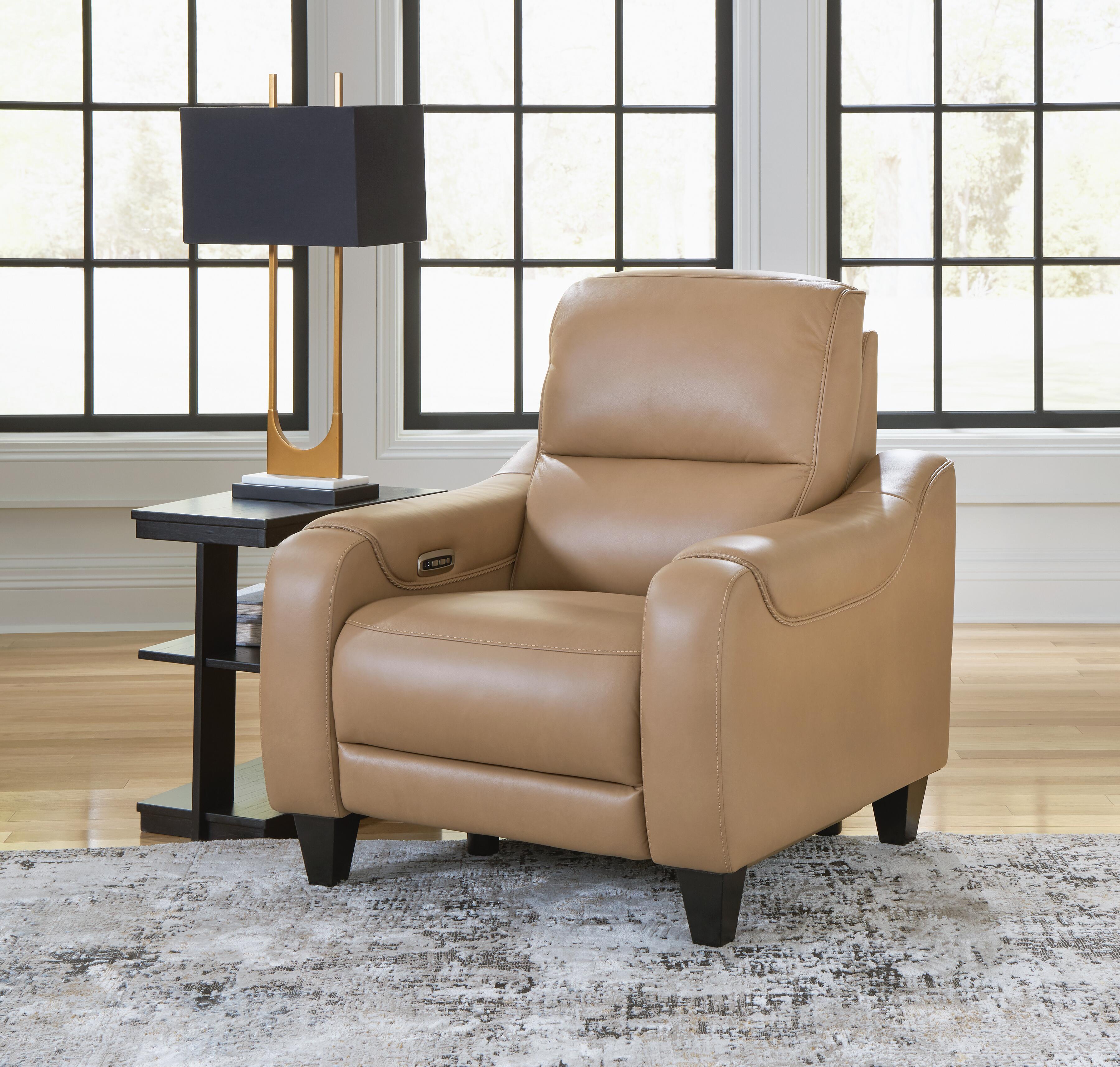 Click here for Mosswell Dual Power Leather Recliner Leather  Toff... prices