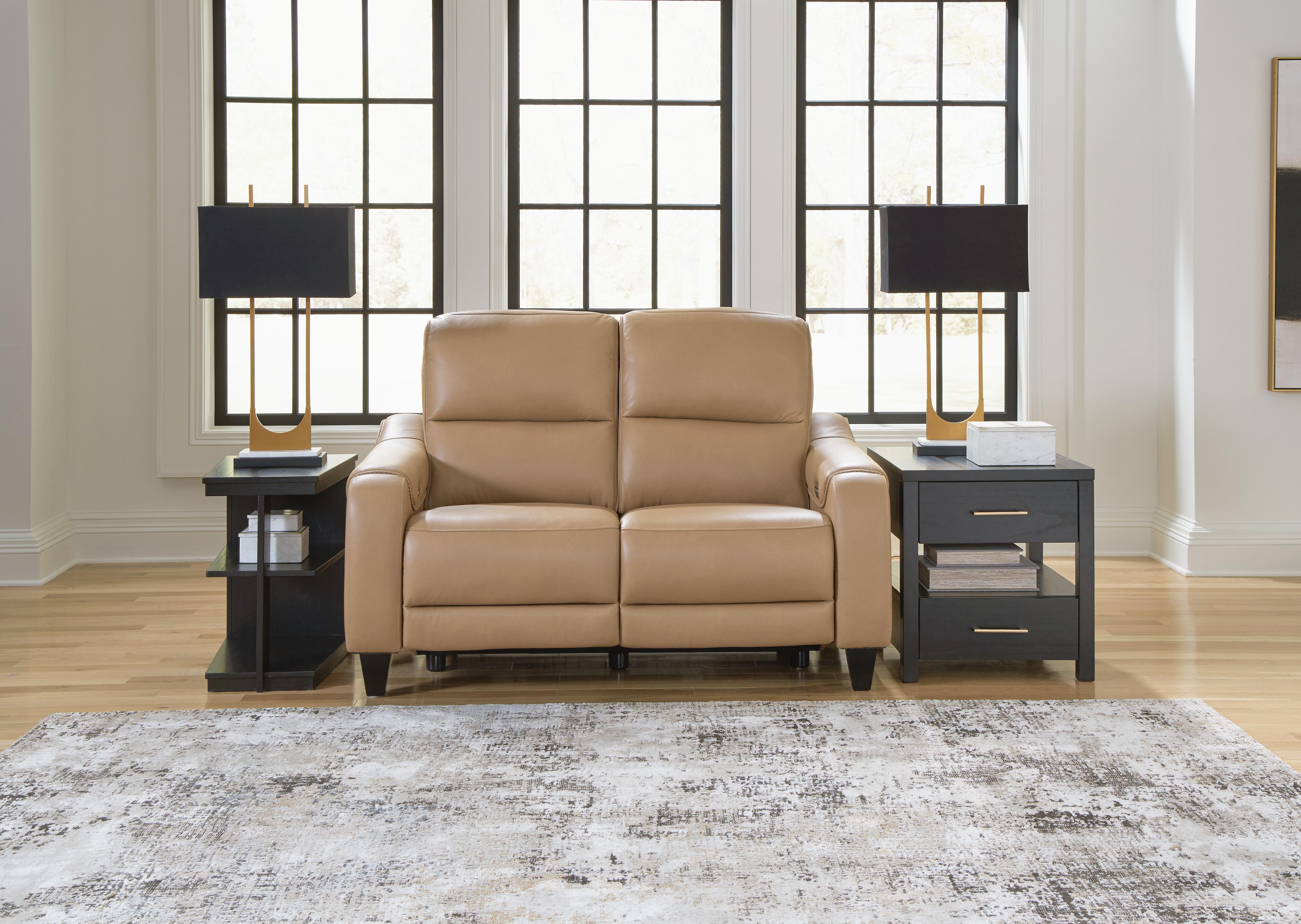 Click here for Mosswell Dual Power Leather Reclining Loveseat Lea... prices