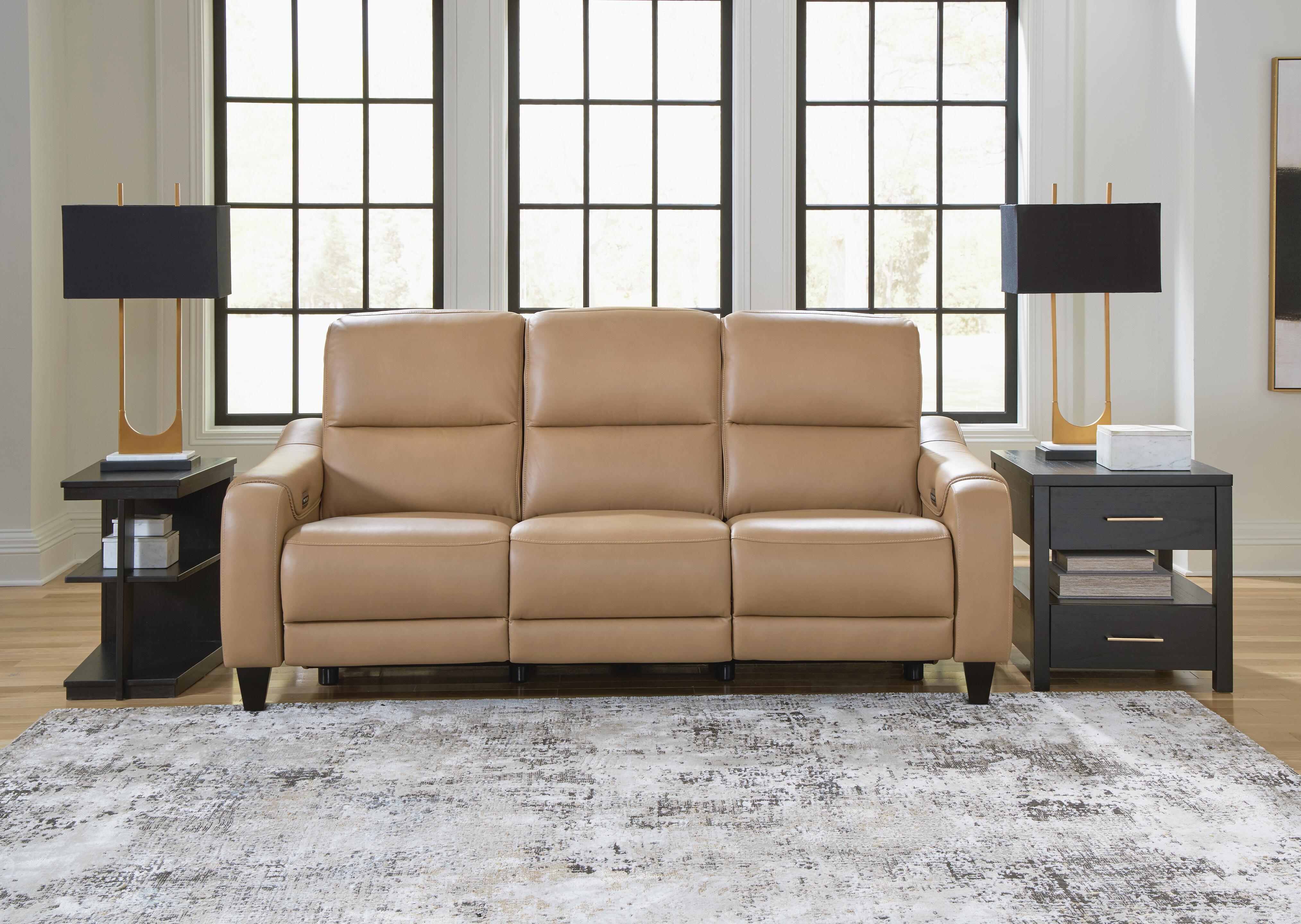 Click here for Mosswell Dual Power Leather Reclining Sofa Leather... prices