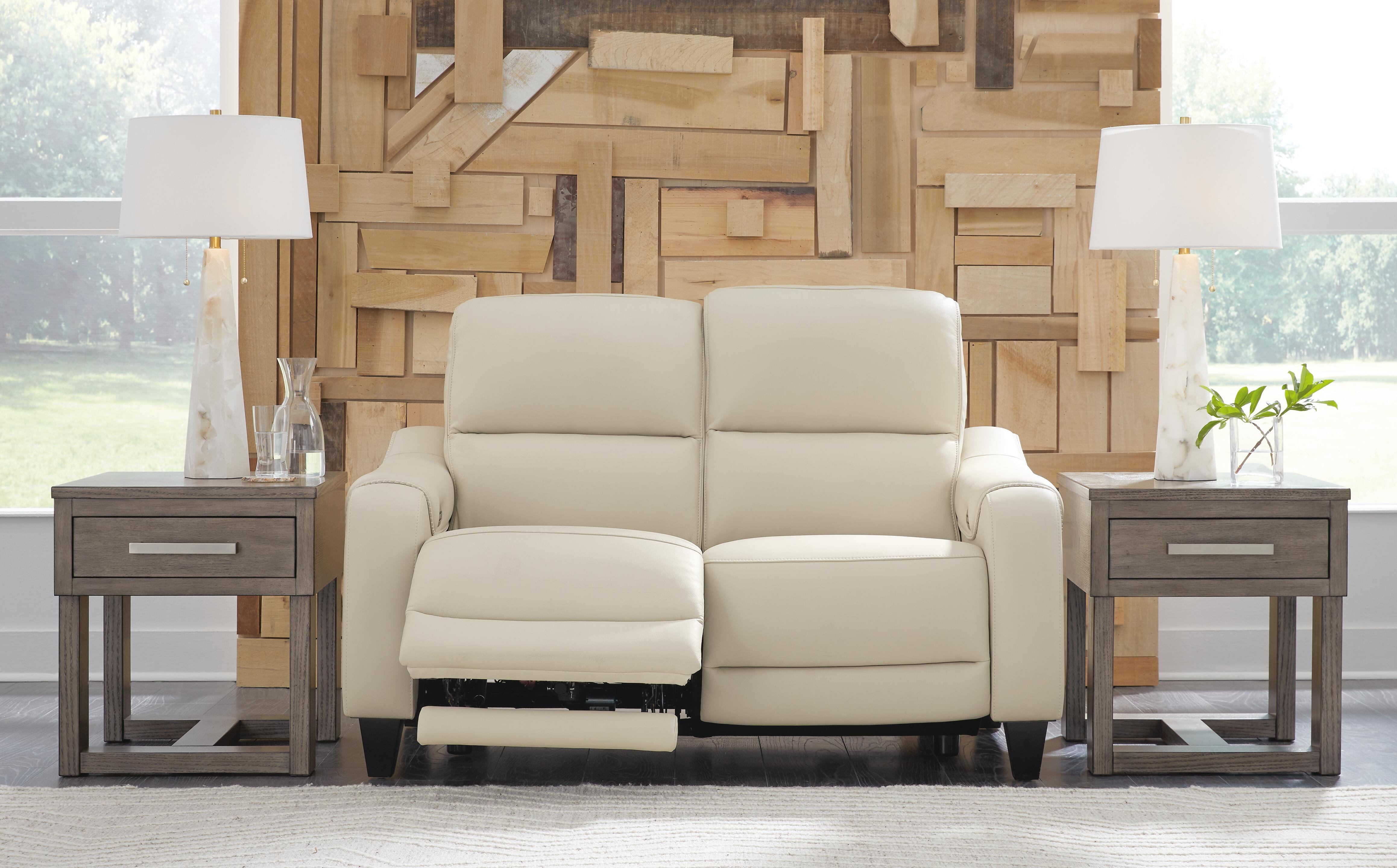 Click here for Mosswell Dual Power Leather Reclining Loveseat Lea... prices