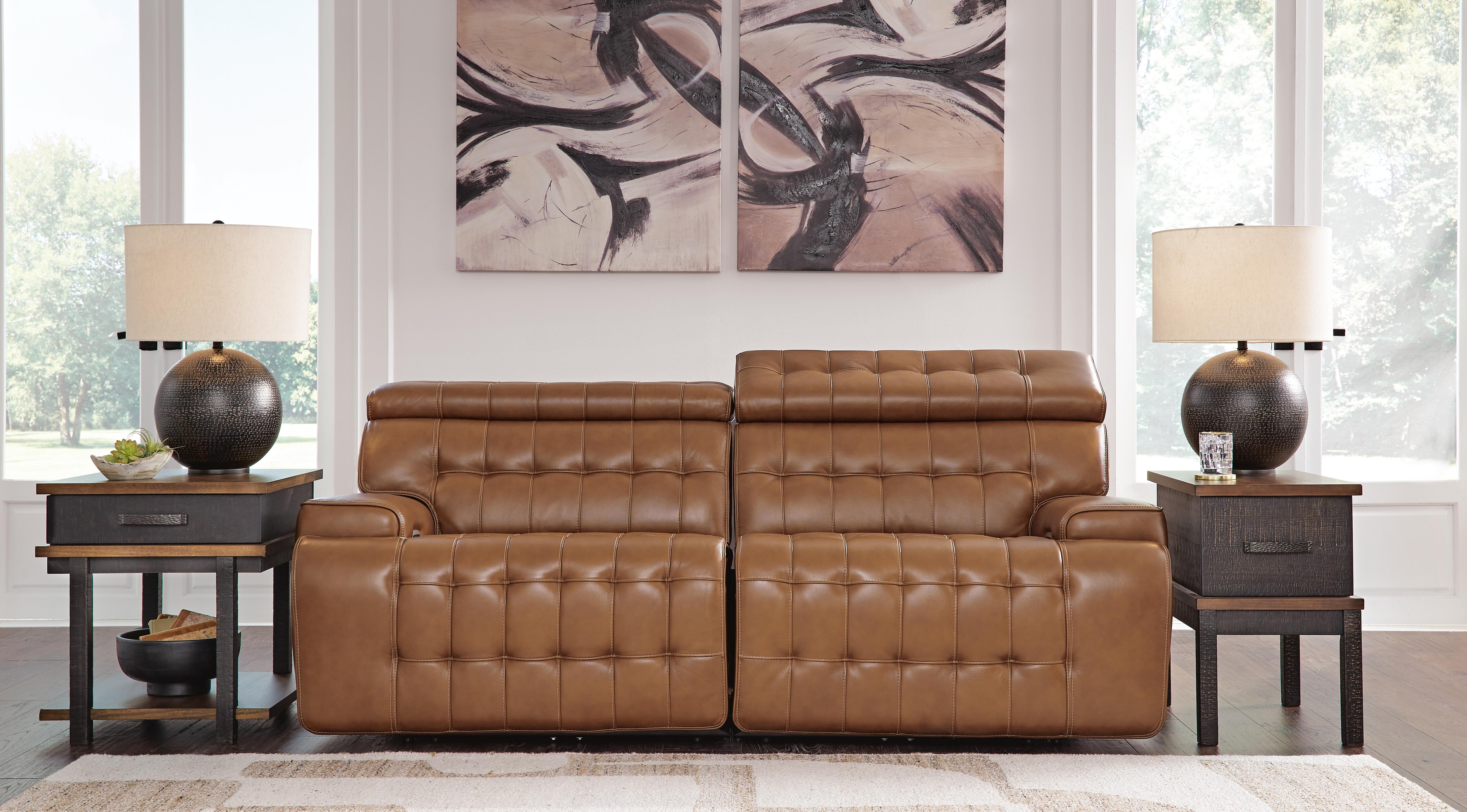 Click here for Temmpton Dual Power Leather Reclining Modular Love... prices