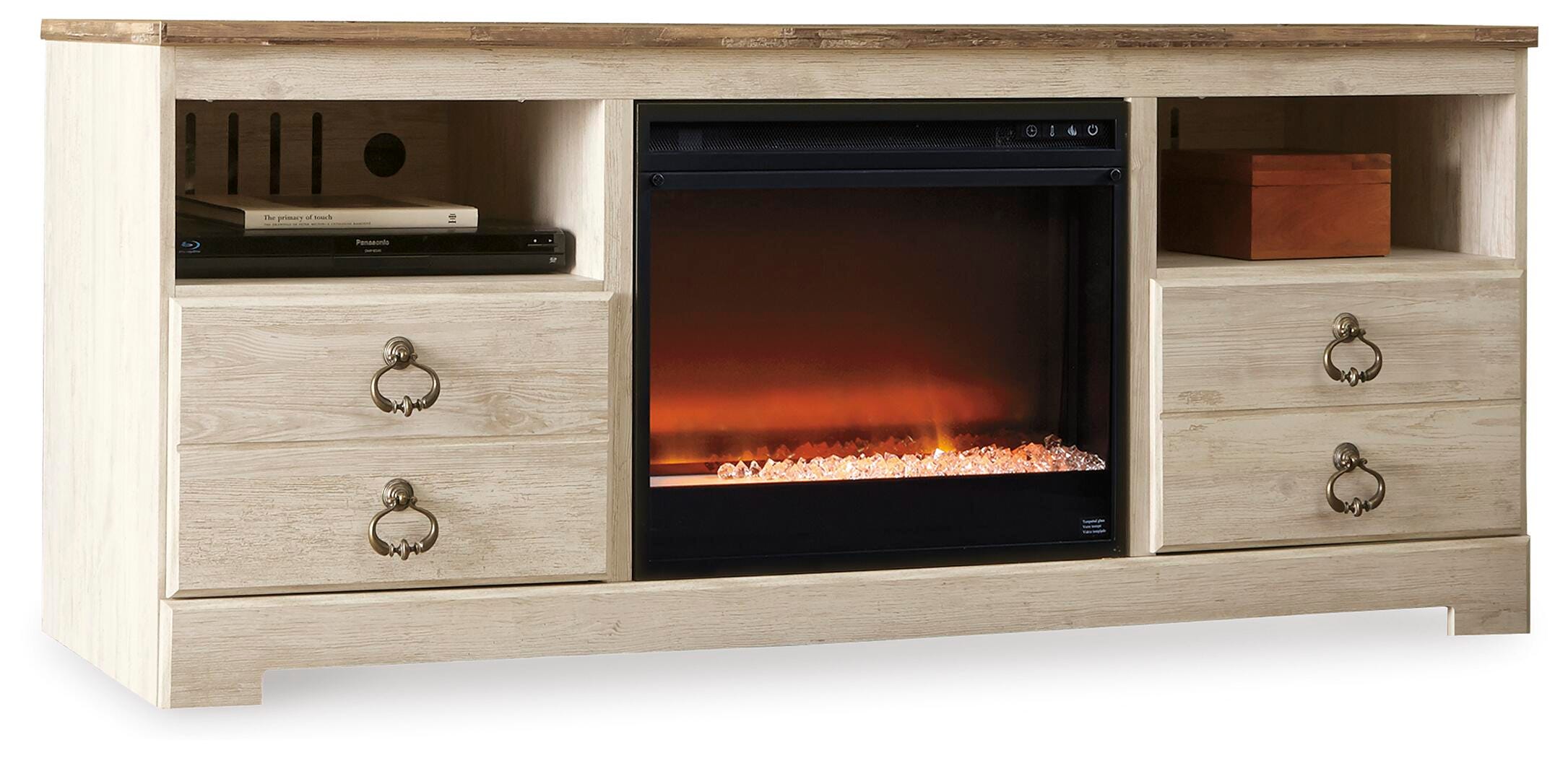 Click here for Willowton 63 TV Stand with Electric Fireplace for... prices