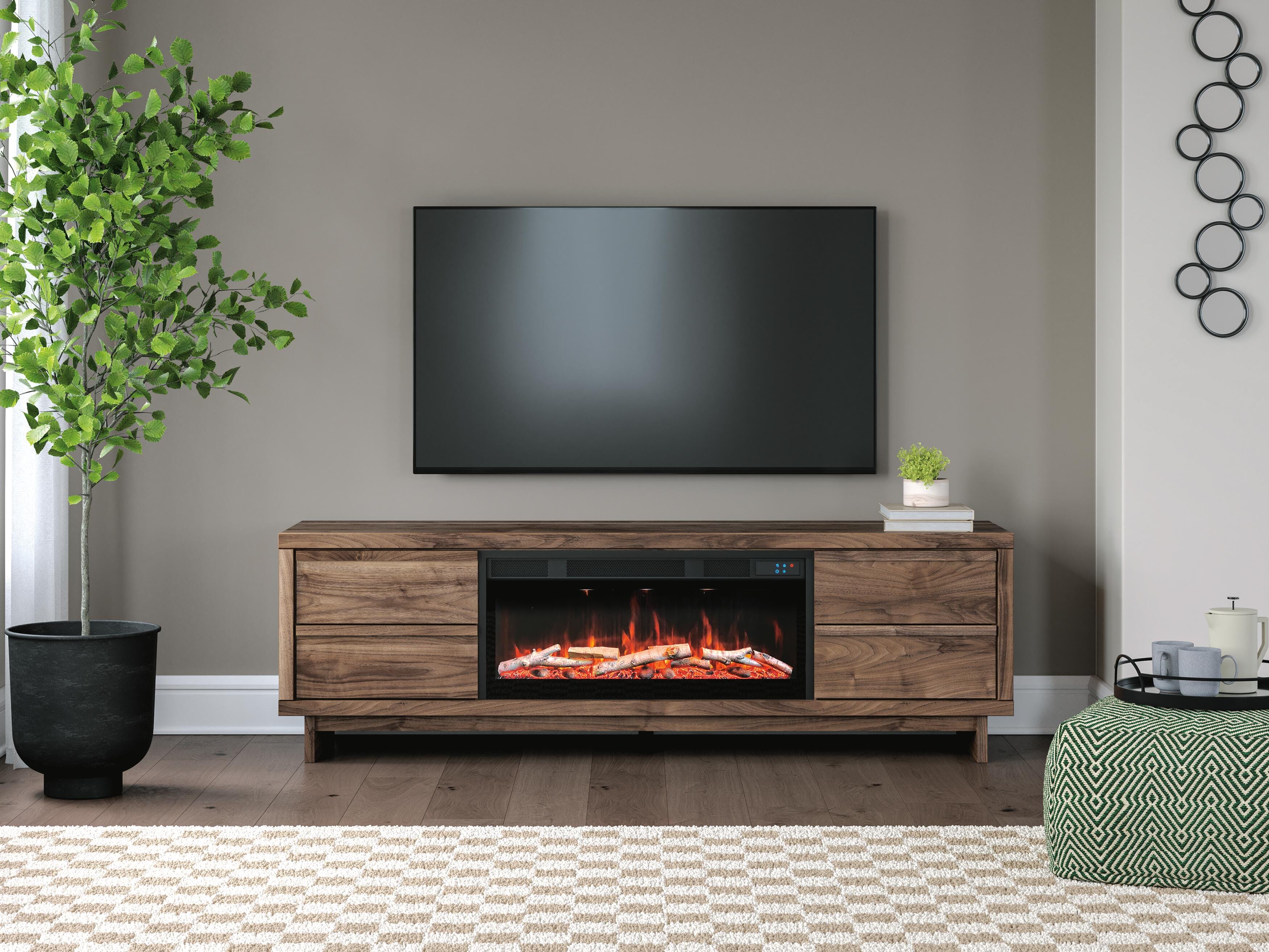 Click here for Zadilyn 72 TV Stand with Electric Fireplace  Brown prices