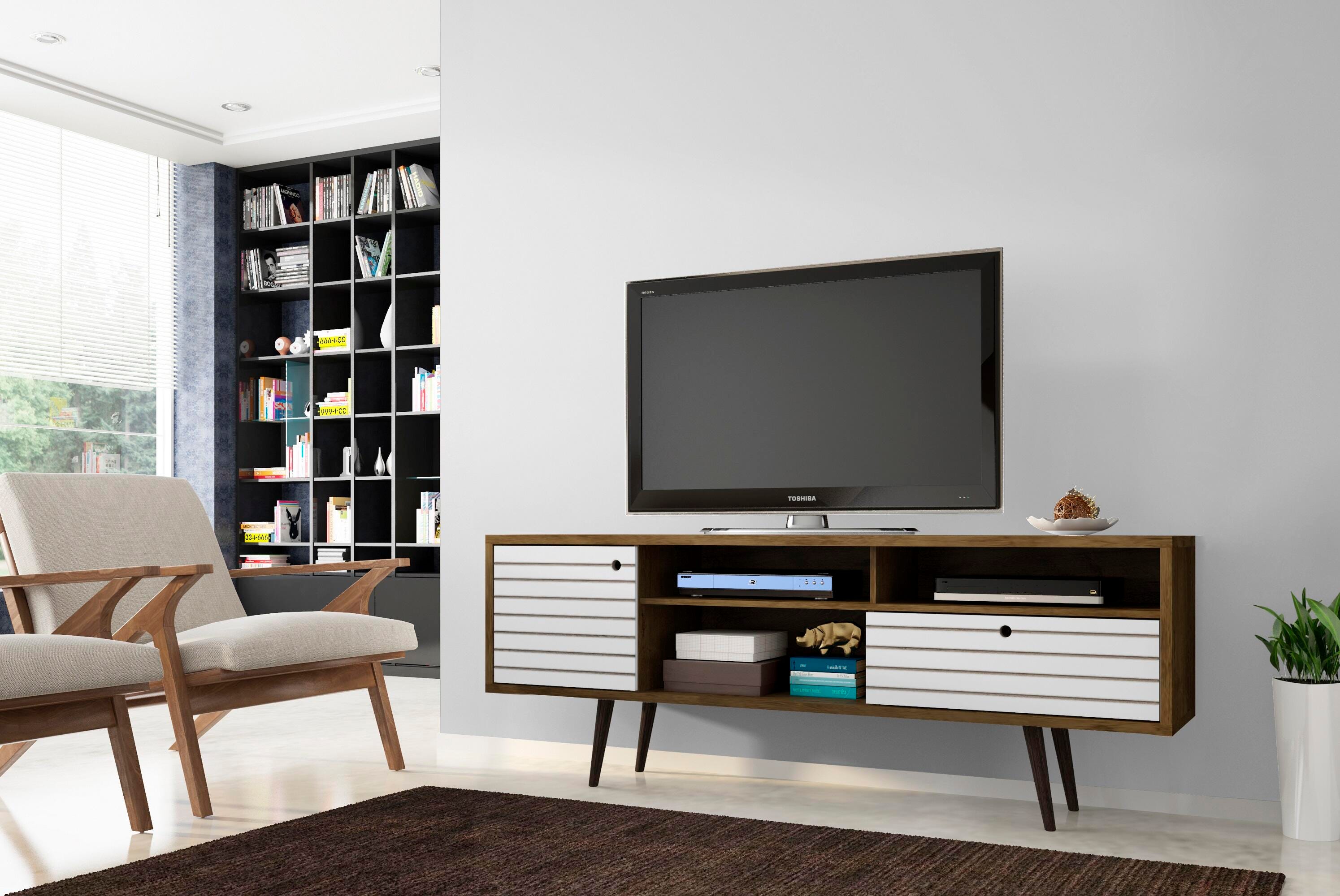 Click here for Liberty 70 TV Stand  Rustic Brown/White prices