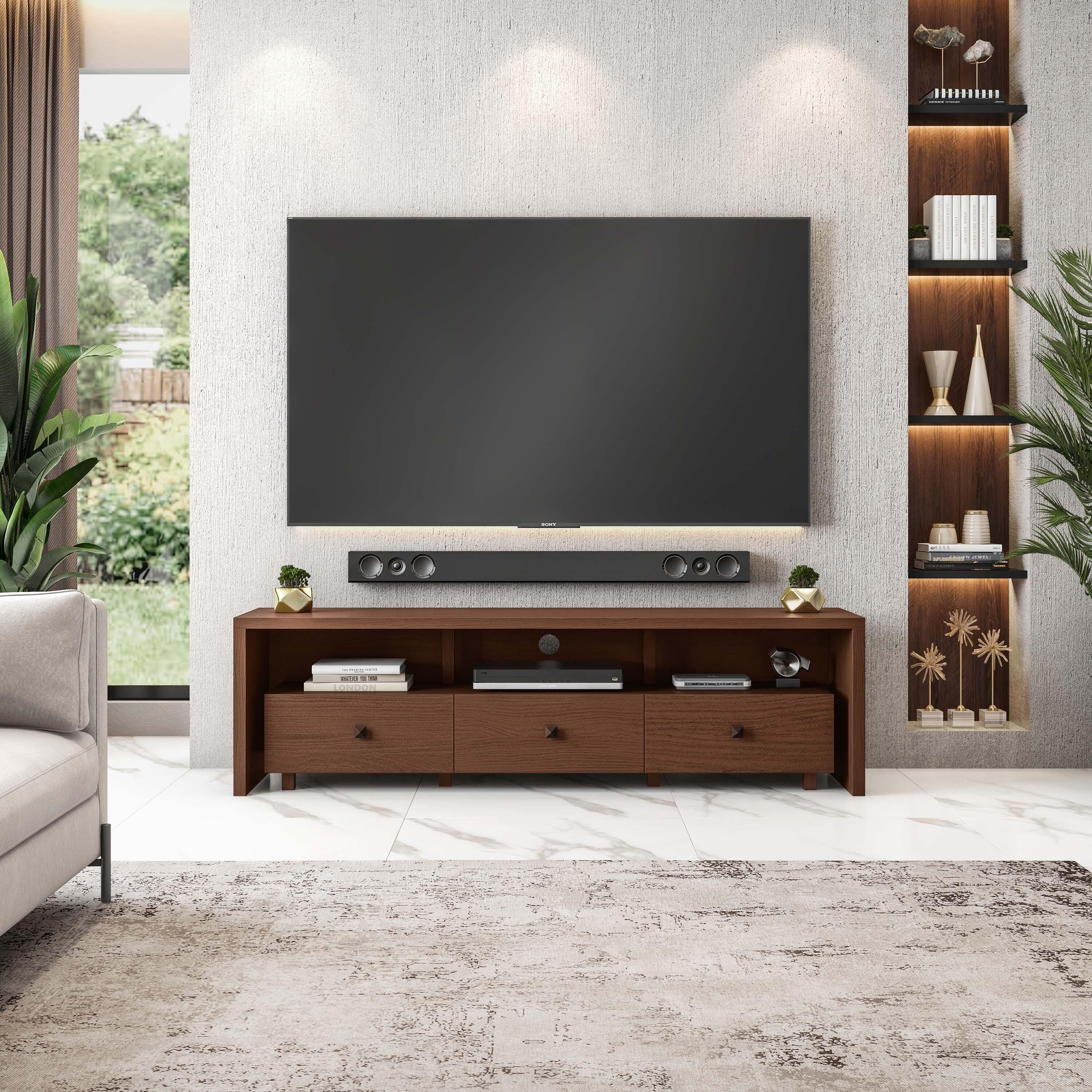Click here for Techni Mobili 71 TV Stand with Storage  Hickory prices