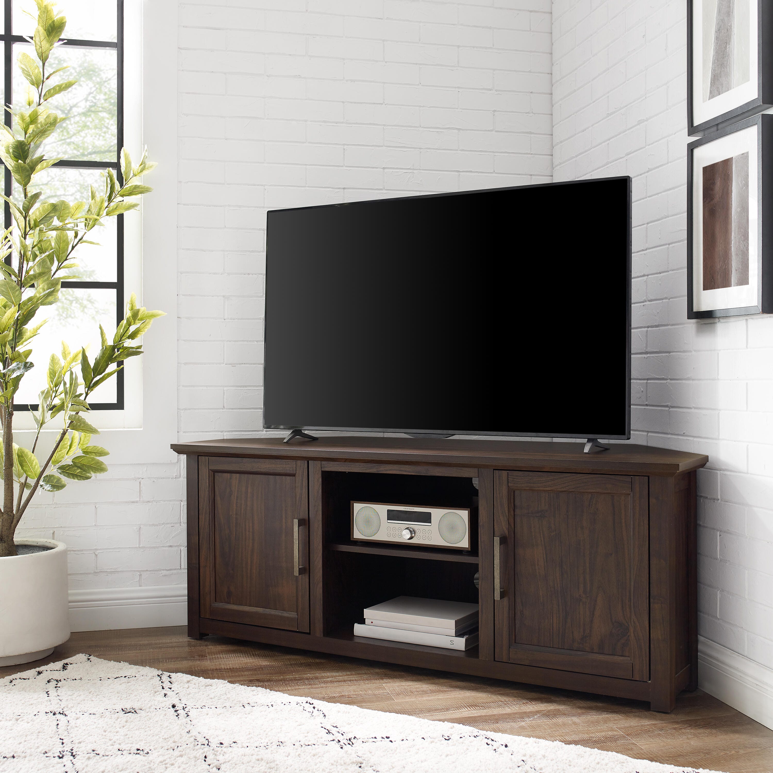 Click here for Crosley Furniture Camden Corner 58 TV Stand  Dark... prices