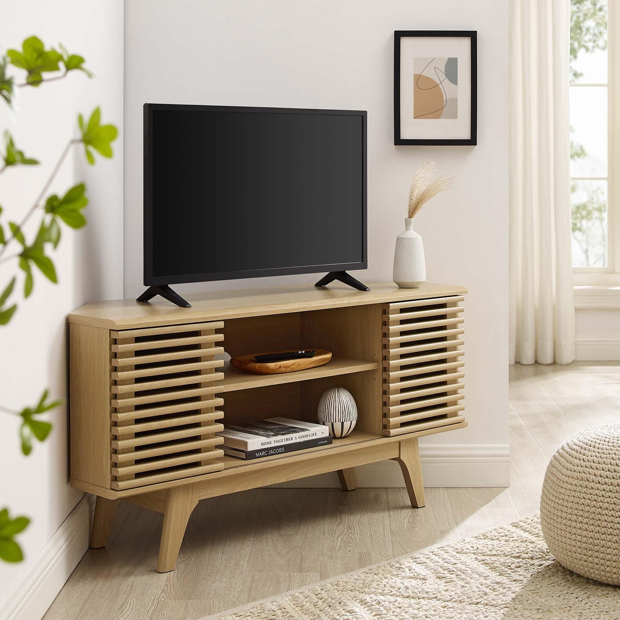 Click here for Modway Render 46 Corner TV Stand  Oak prices