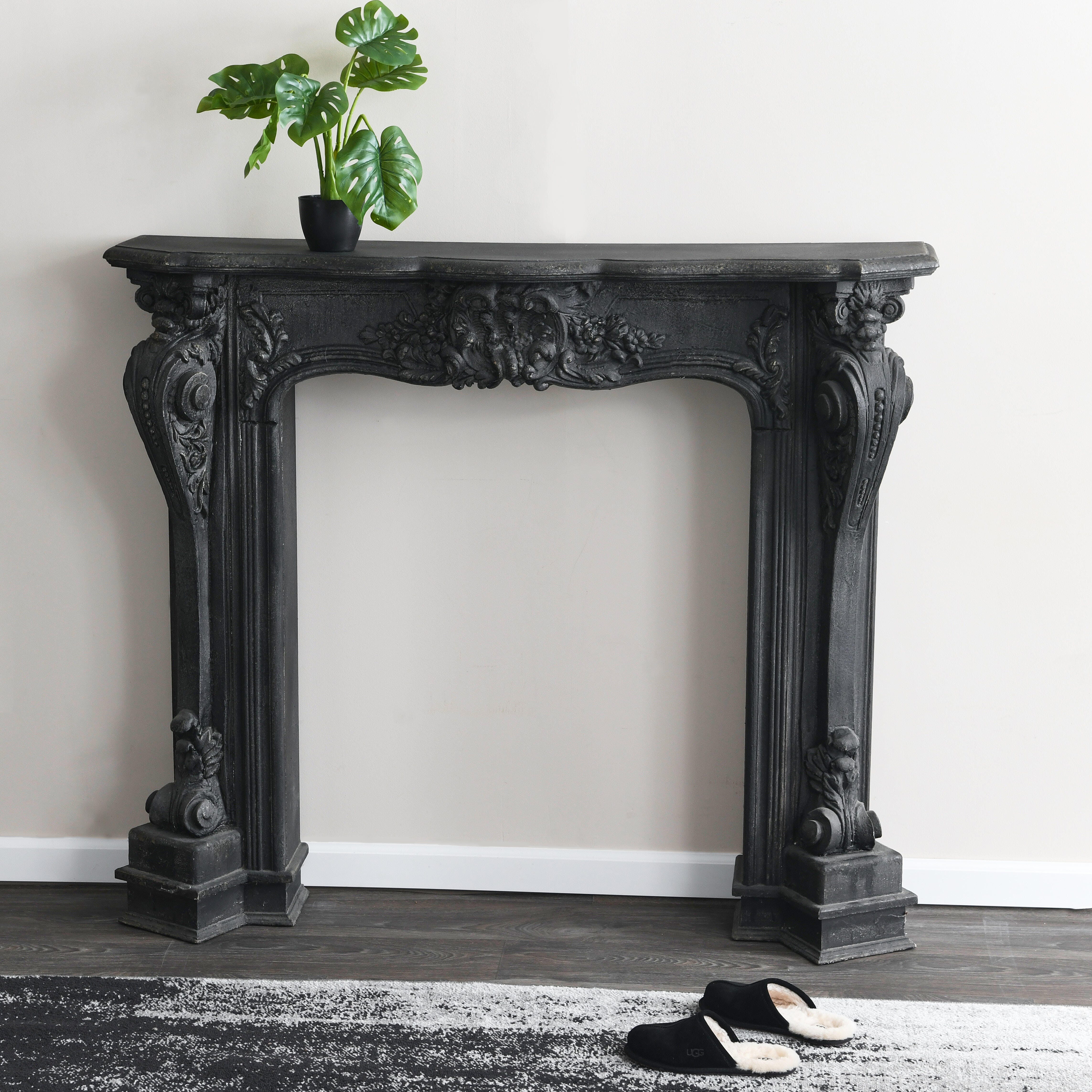 Click here for Storied Home 11 Fireplace Mantel  Distressed Black prices