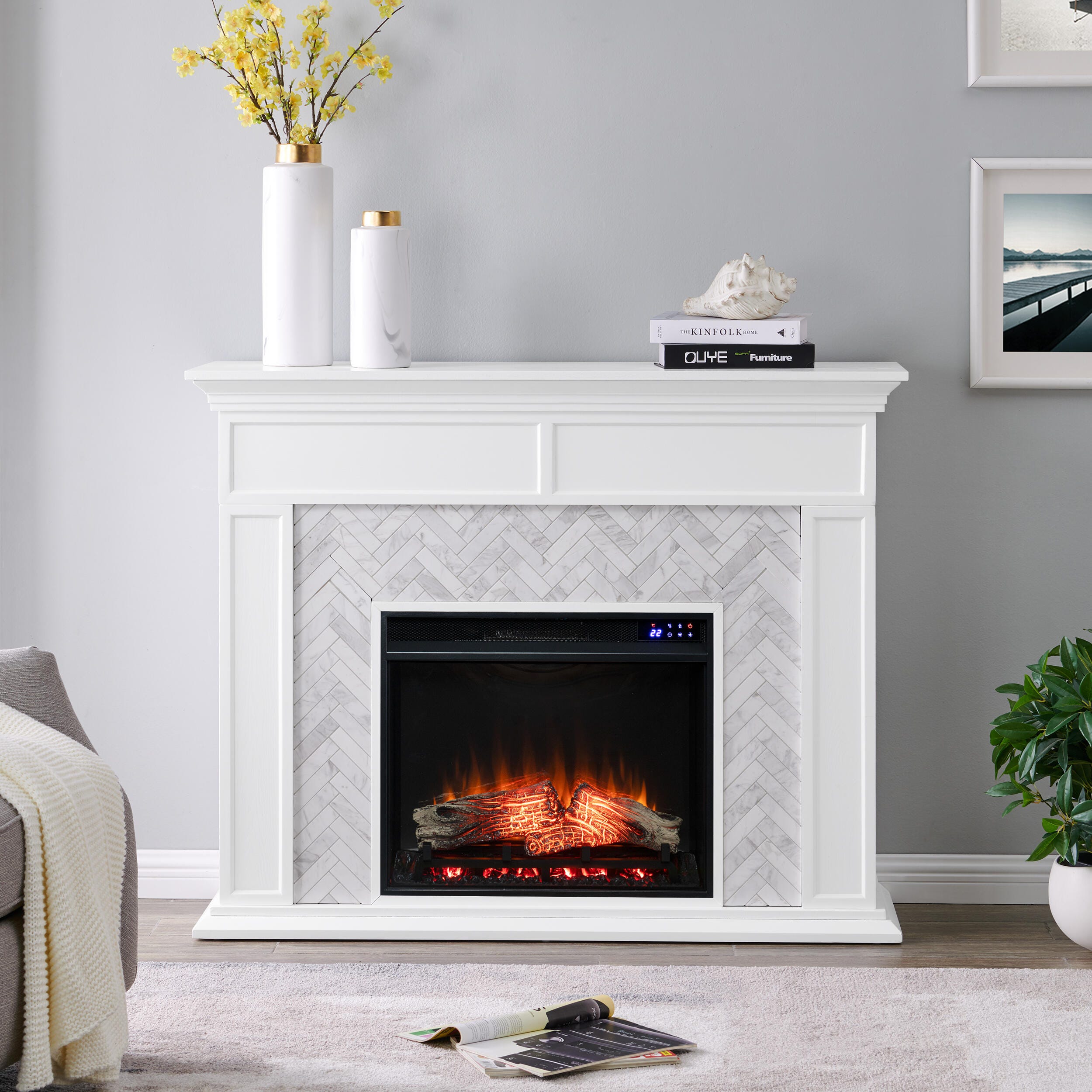 Click here for Southern Enterprises Walkerton 50 Mantel with Touc... prices