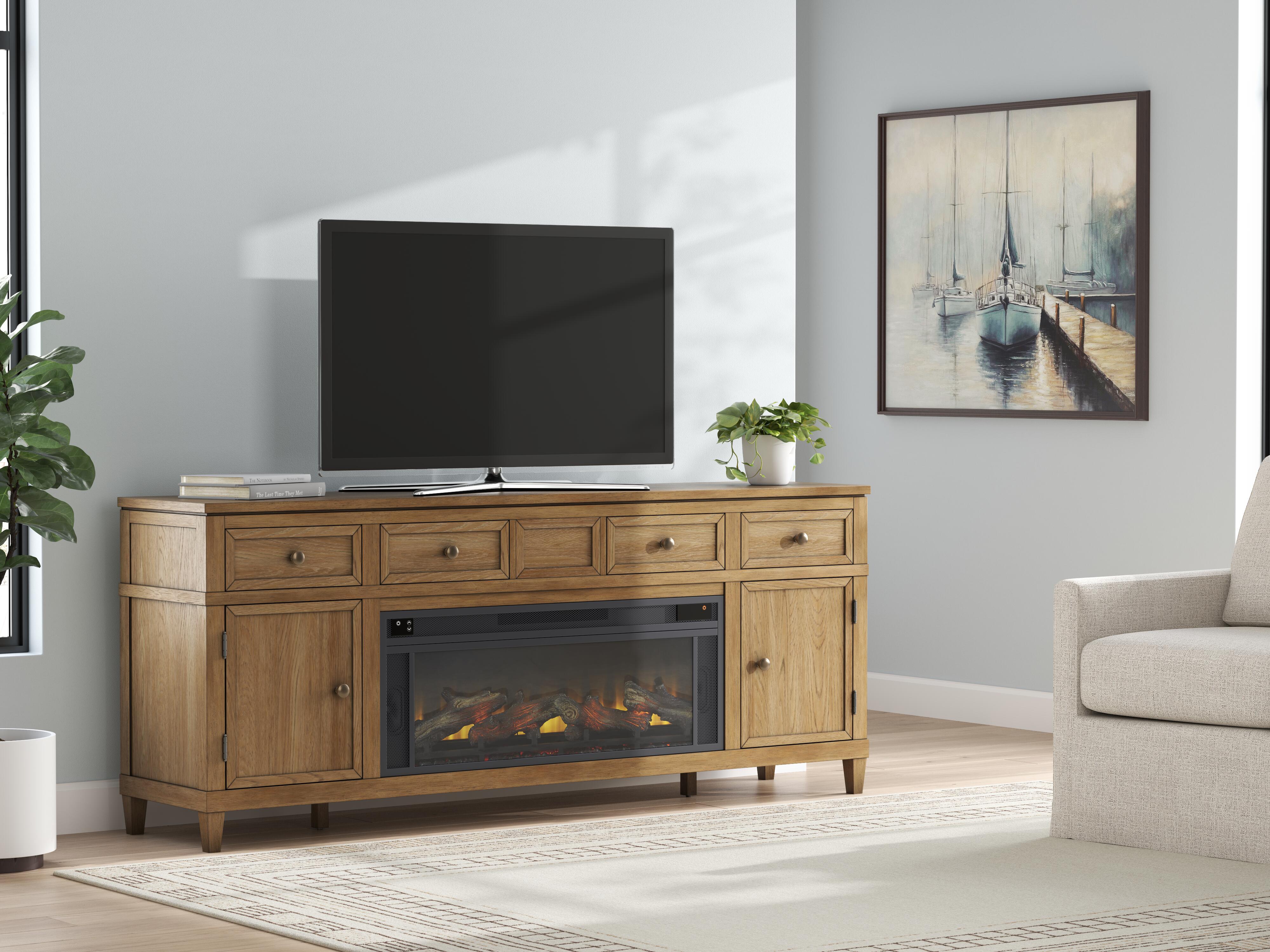 Click here for Sharlance 81 TV Stand with Electric Fireplace  Lig... prices