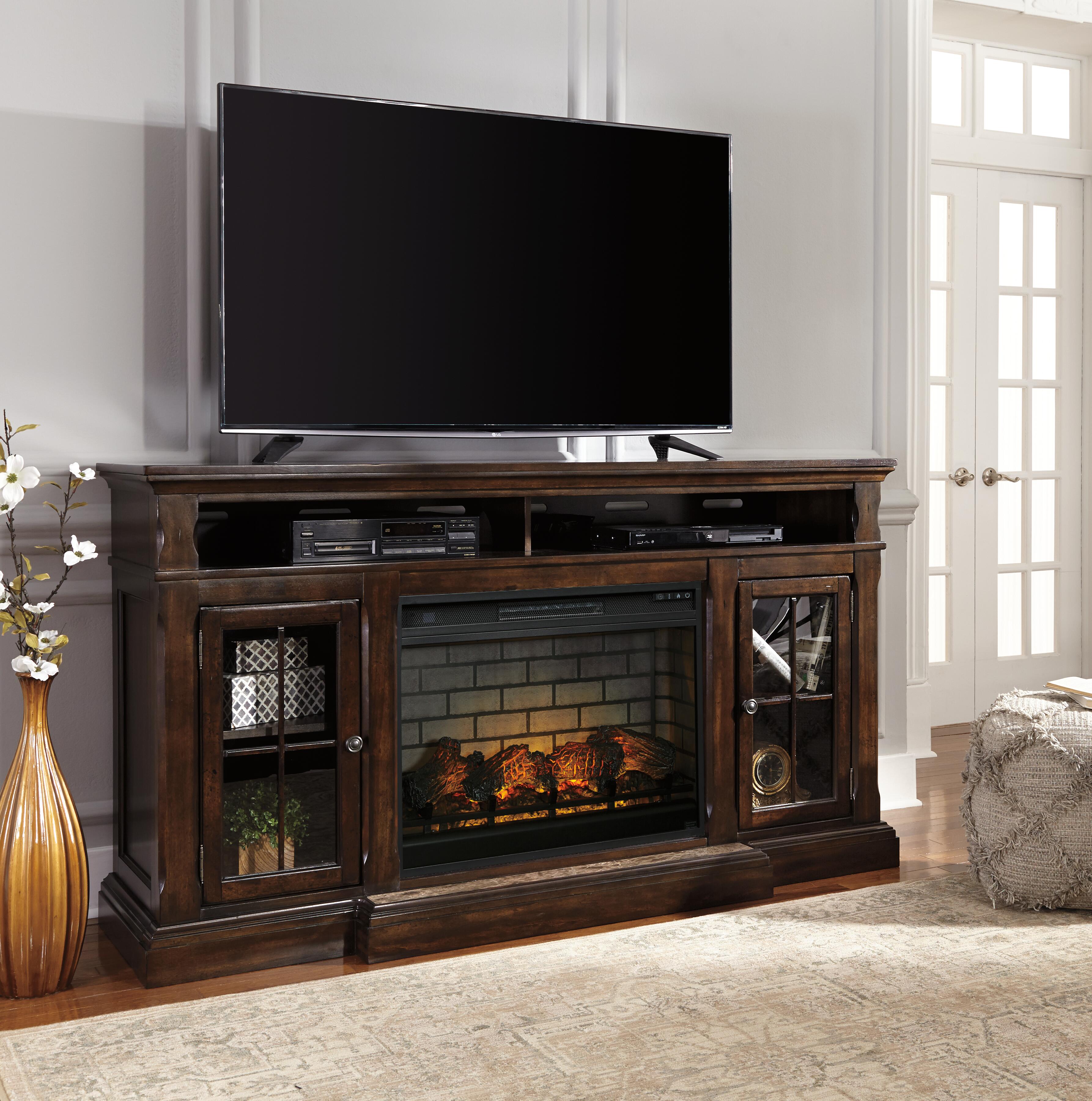 Click here for Roddinton 72 TV Stand with Electric Fireplace  Dar... prices