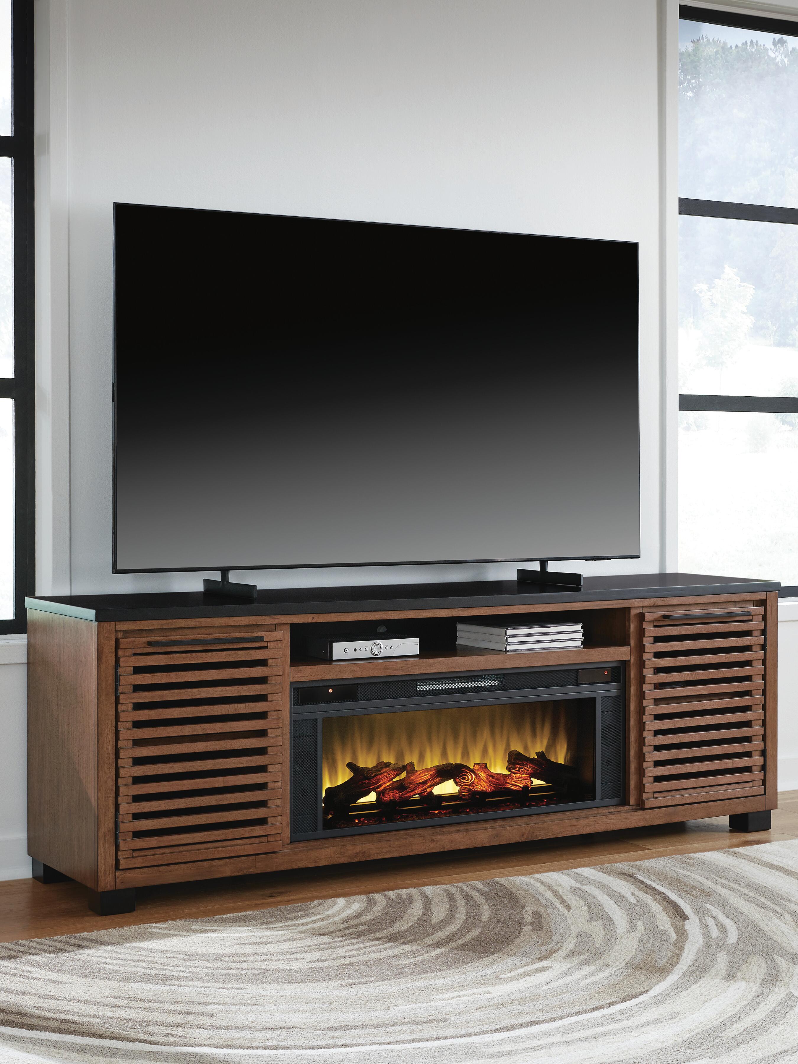 Click here for Kallari 84 TV Stand with Electric Fireplace  Warm... prices